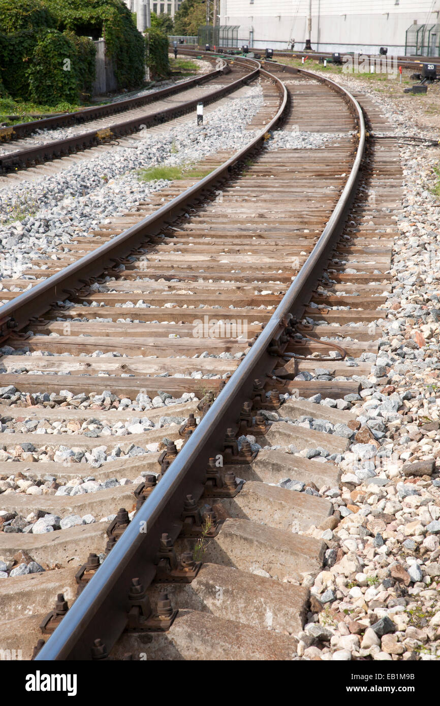 Railroad Track and Platform, Riga, Latvia Stock Photo - Alamy