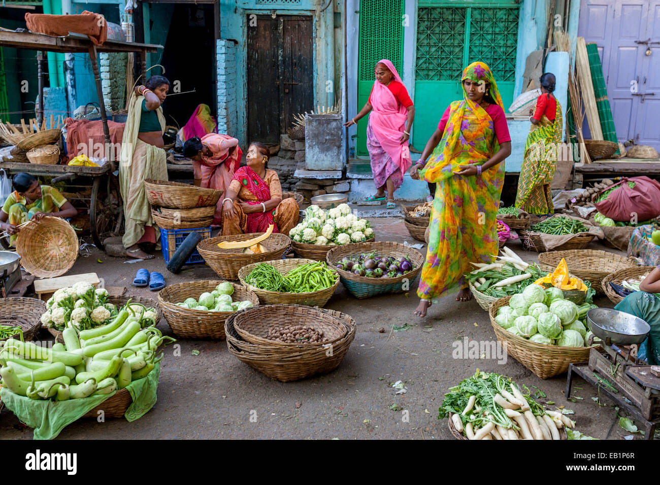 Vegetable Market, Udaipur, Rajasthan, India Stock Photo - Alamy