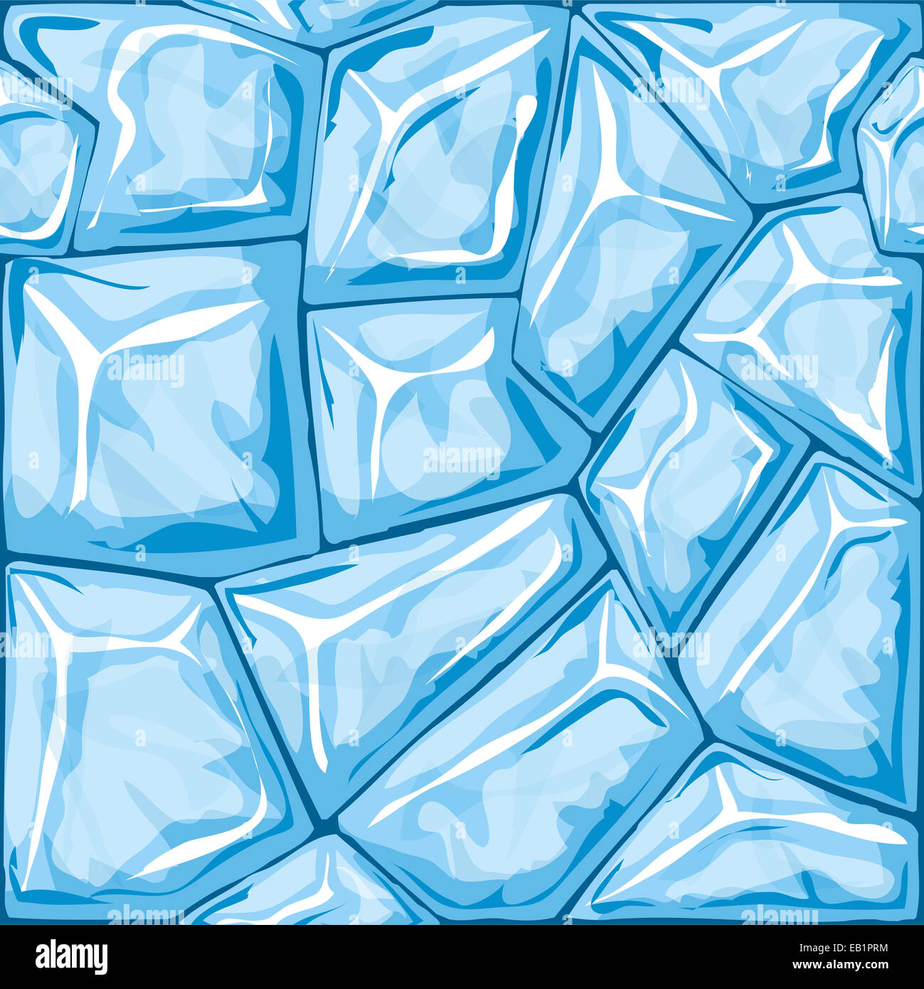 Vector illustration of blue ice brick seamless pattern Stock Photo - Alamy