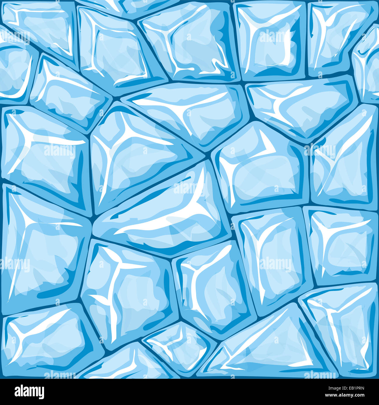 Vector illustration of blue ice brick seamless pattern Stock Photo - Alamy