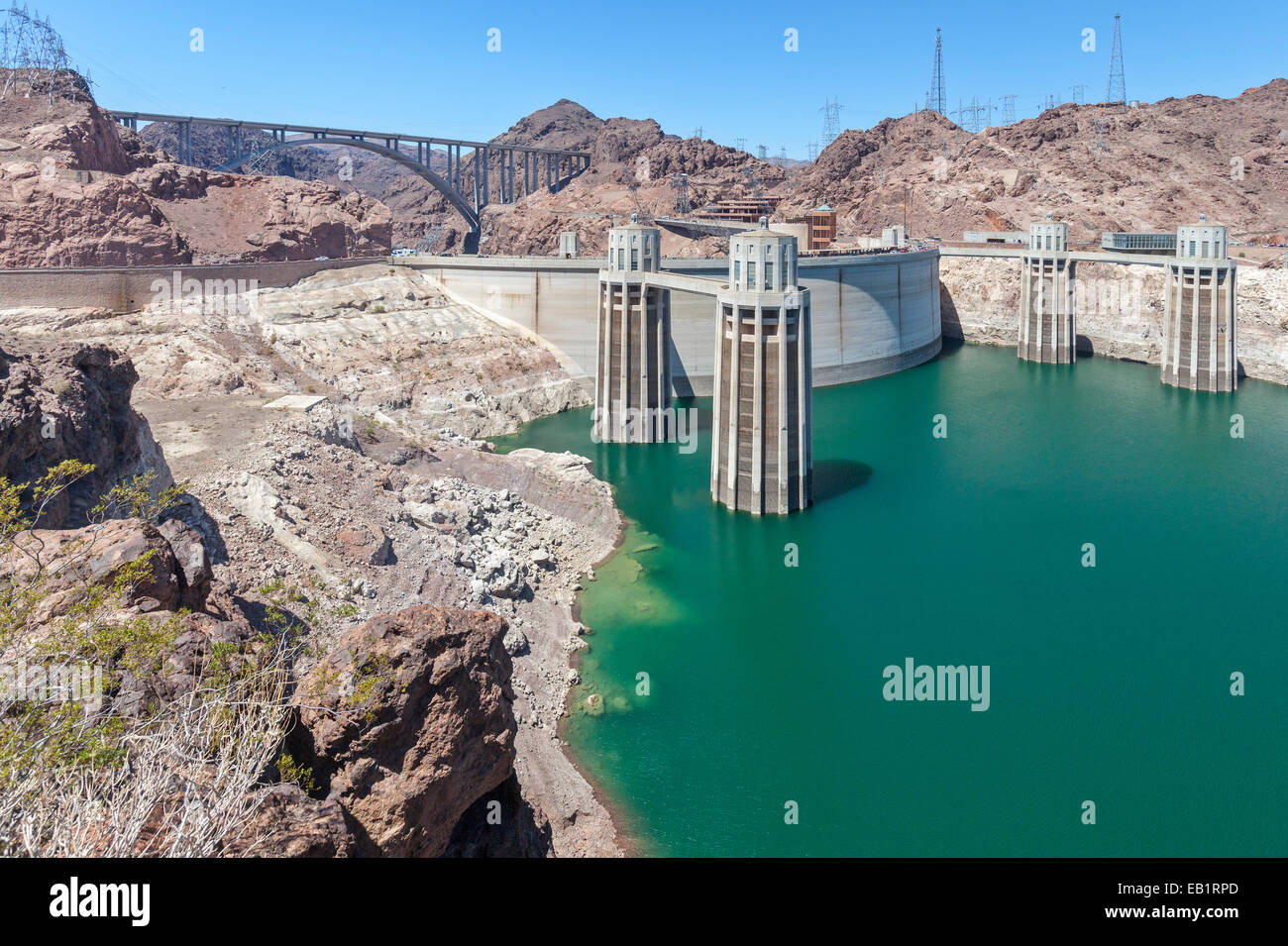 A view of Hoover Dam on the Colorado River Stock Photo - Alamy