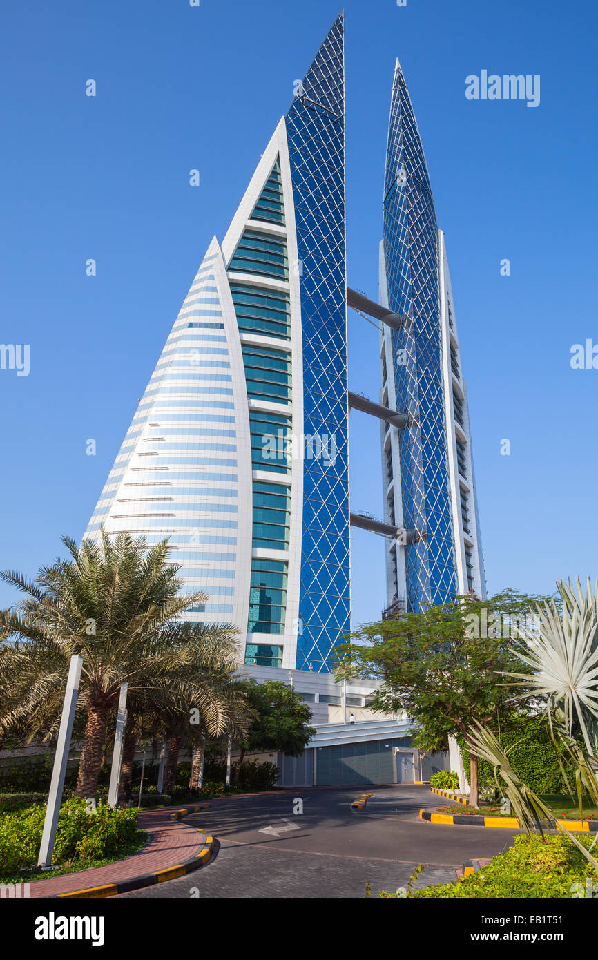 Manama, Bahrain - November 21, 2014: Bahrain World Trade Center. This ...