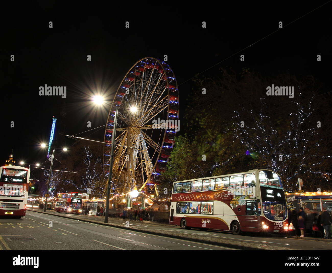 Ferris wheel on Princes street Edinburgh Scotland November 2014 Stock ...