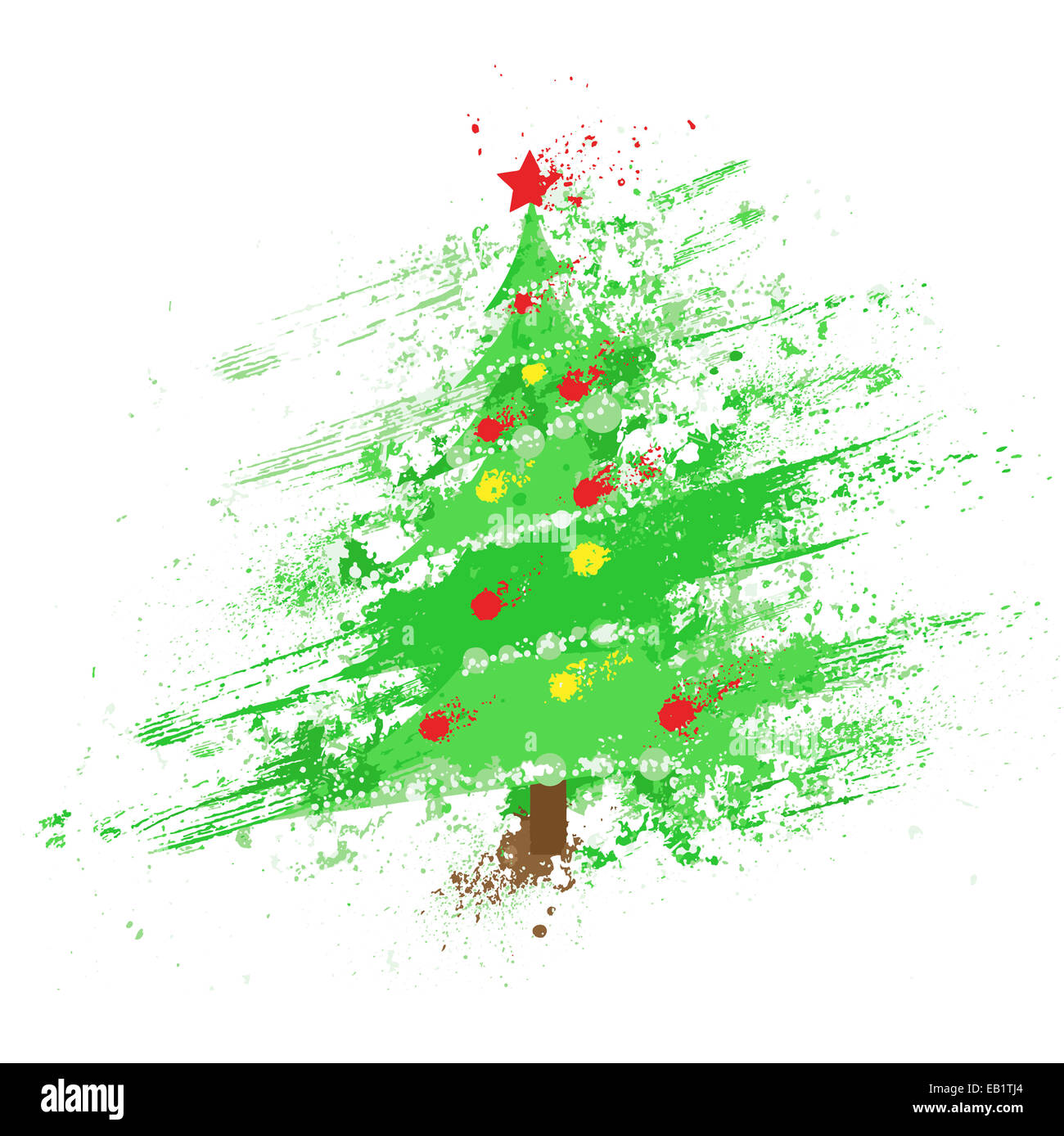 Red christmas tree paint splash hi-res stock photography and images - Alamy