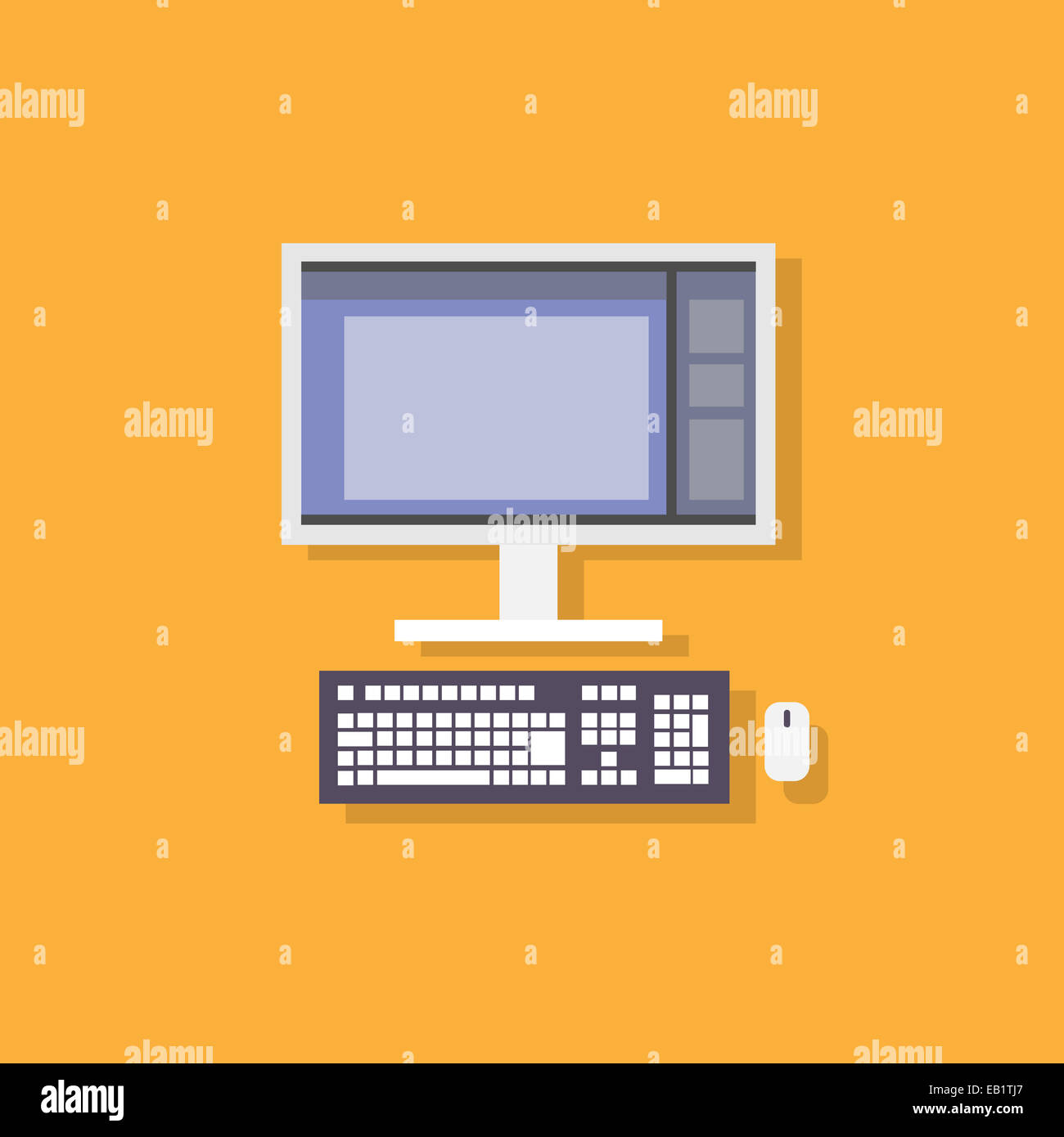 desktop flat icon design vector illustration Stock Photo - Alamy
