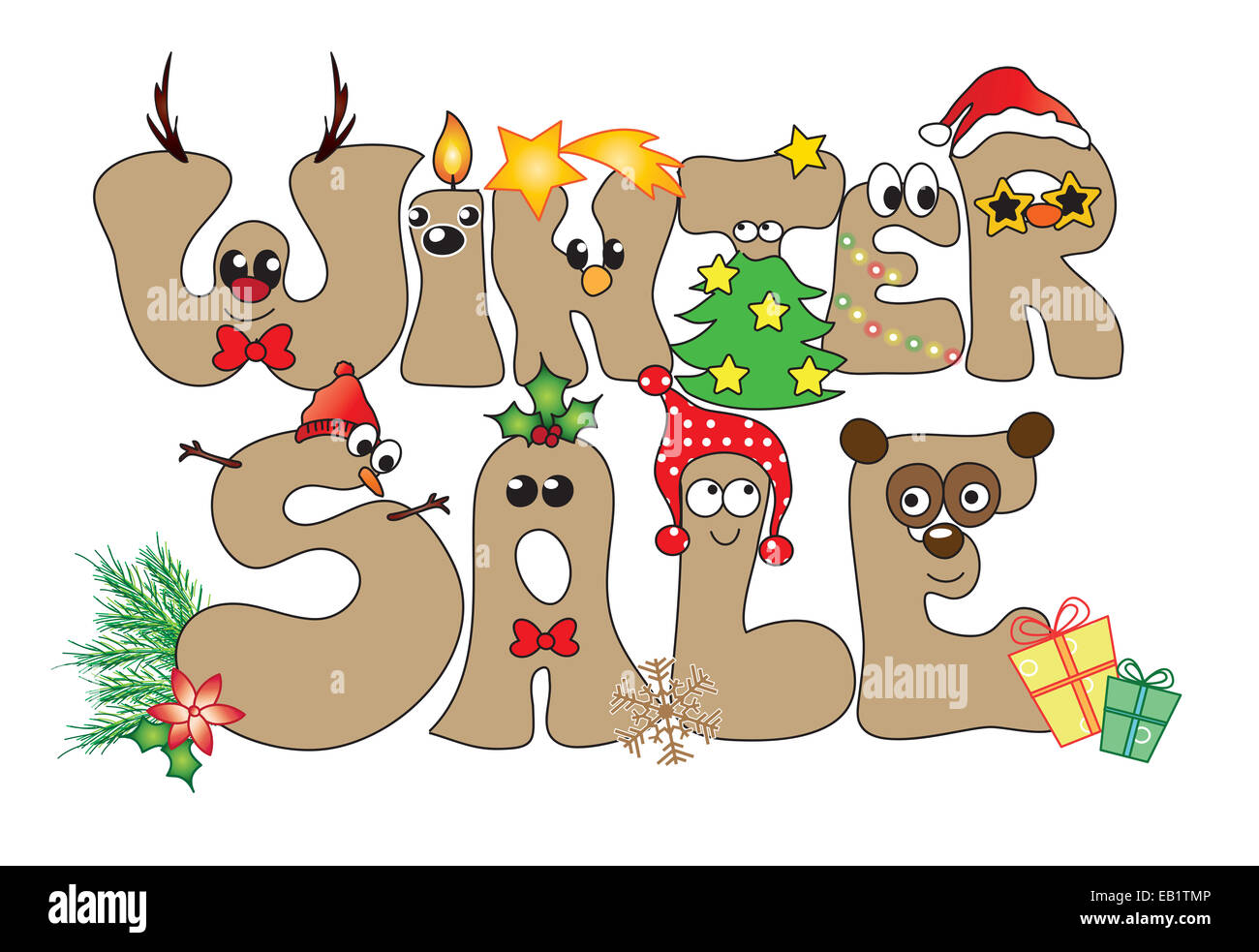 Funny christmas illustration Cut Out Stock Images & Pictures - Alamy