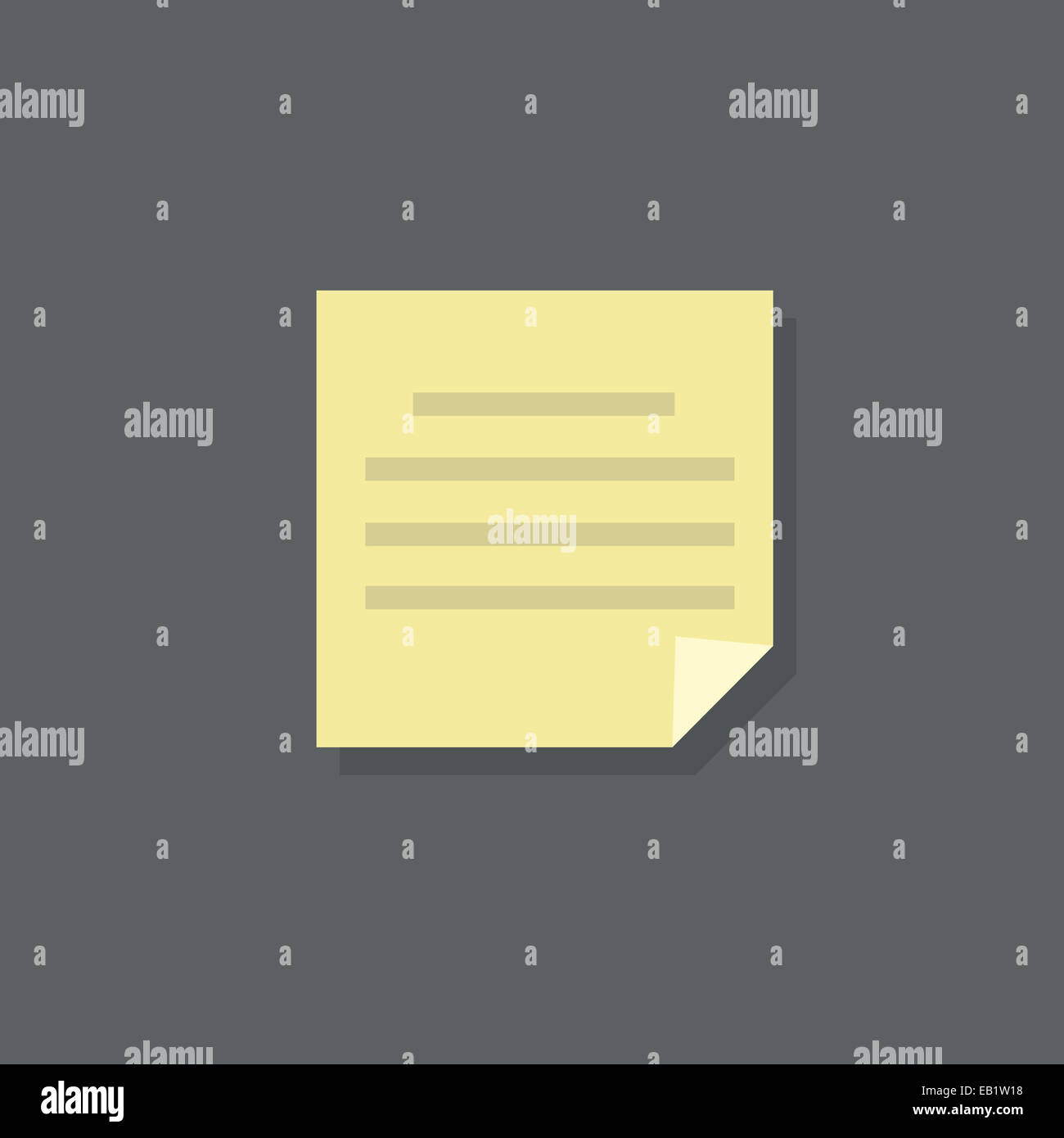 text note paper document flat design vector Stock Photo - Alamy