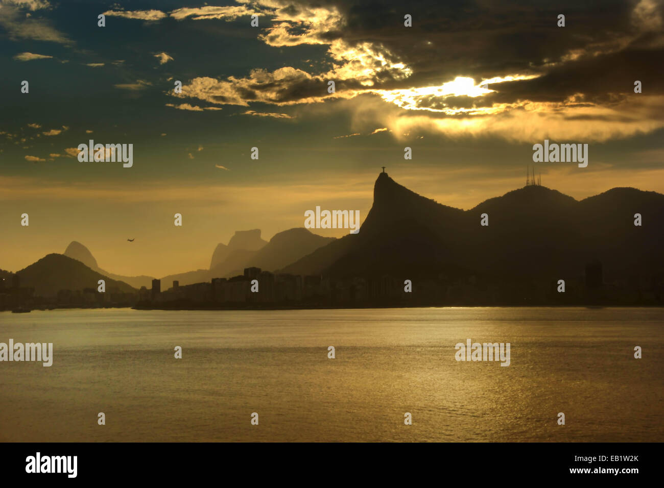 Sunset on Rio's landscape. Rio de Janeiro - Brazil Stock Photo - Alamy