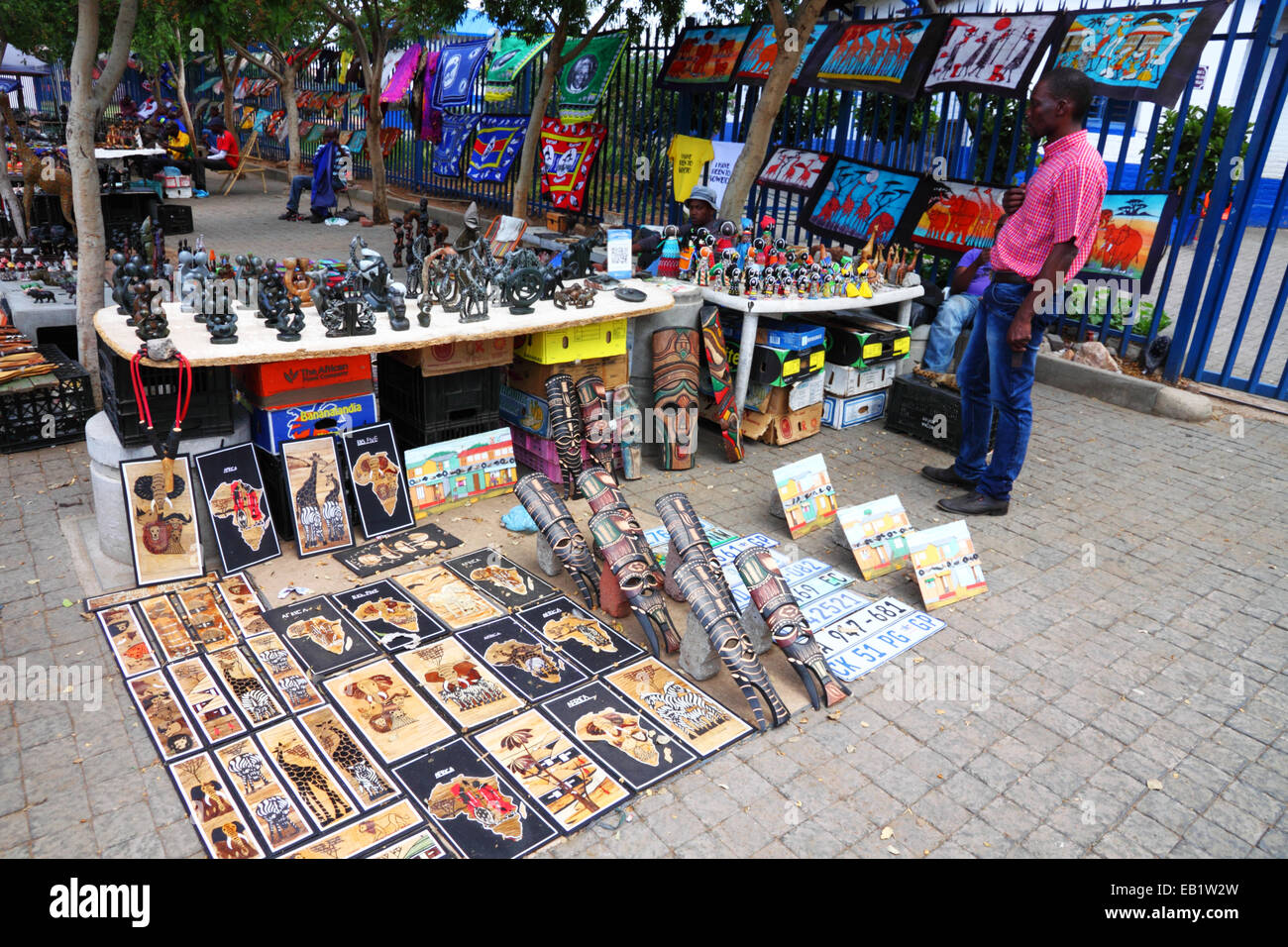 A market stall selling African art and crafts Stock Photo - Alamy