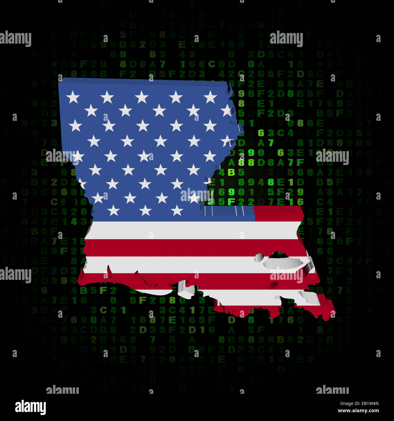 Map of louisiana state hi-res stock photography and images - Alamy