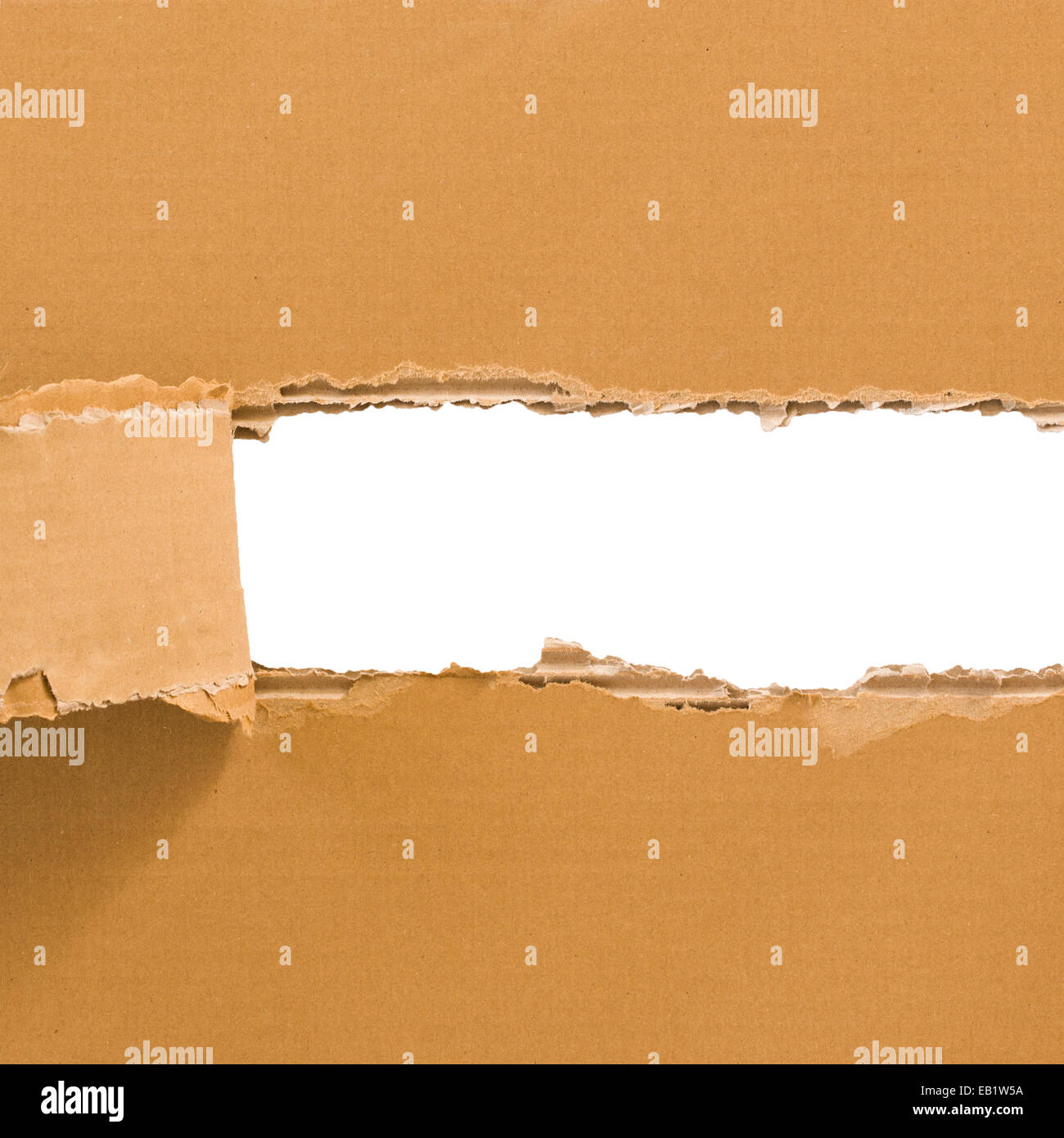 Torn cardboard sheet with place for text Stock Photo - Alamy