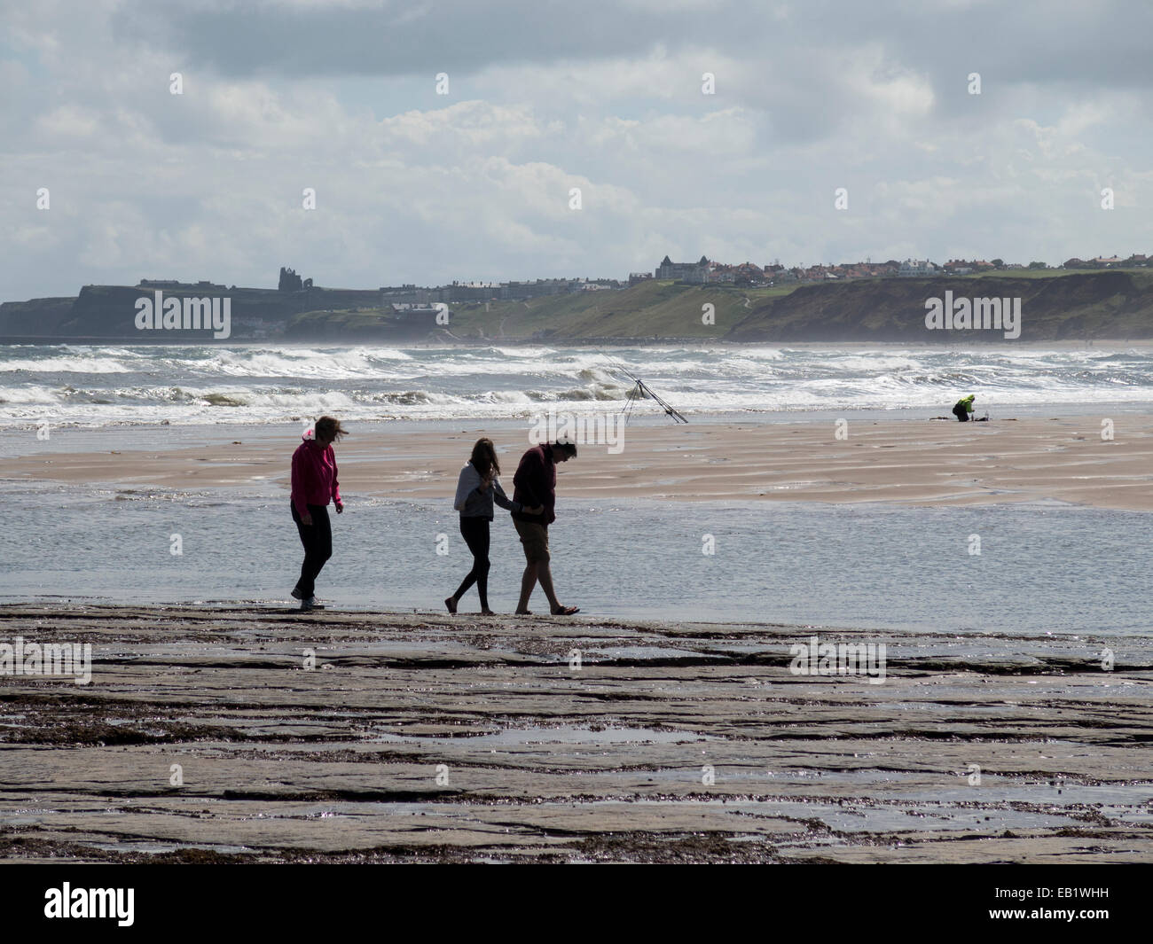 Beach at Sandsend,Yorkshire coast, Britain Stock Photo - Alamy