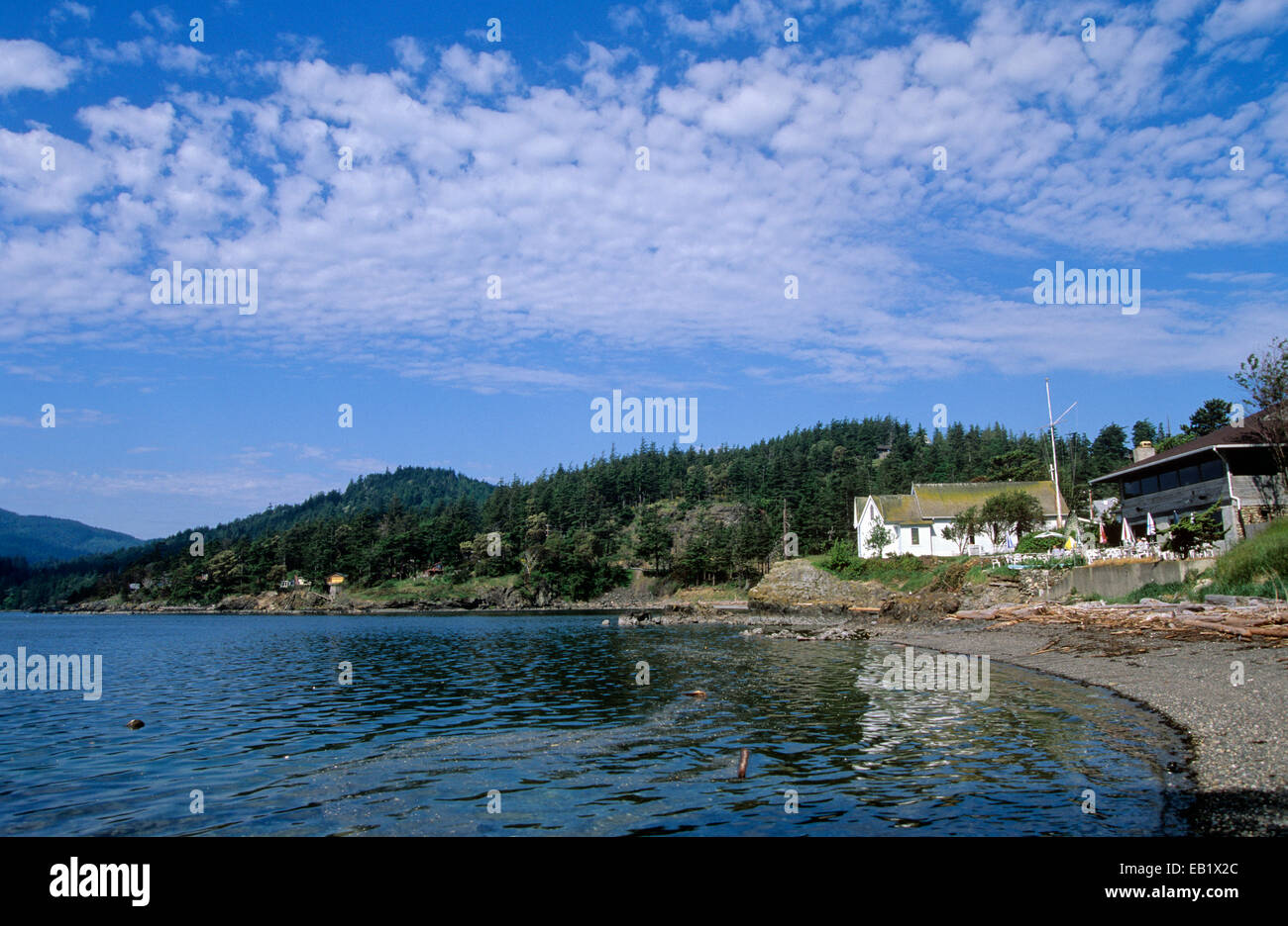 The village of Eastsound overlooks Ship Bay and East Sound, Orcas ...