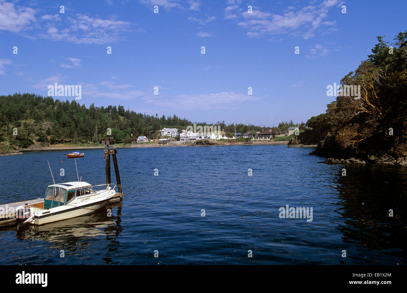 The village of Eastsound overlooks Ship Bay and East Sound, Orcas ...