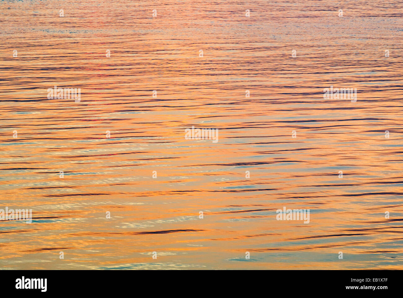 Ripples on river at sunset Stock Photo - Alamy