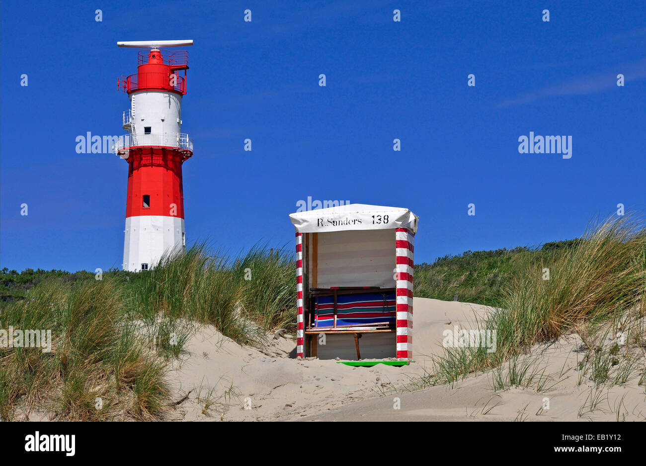 Island Borkum - Electrical Lighthouse Stock Photo - Alamy