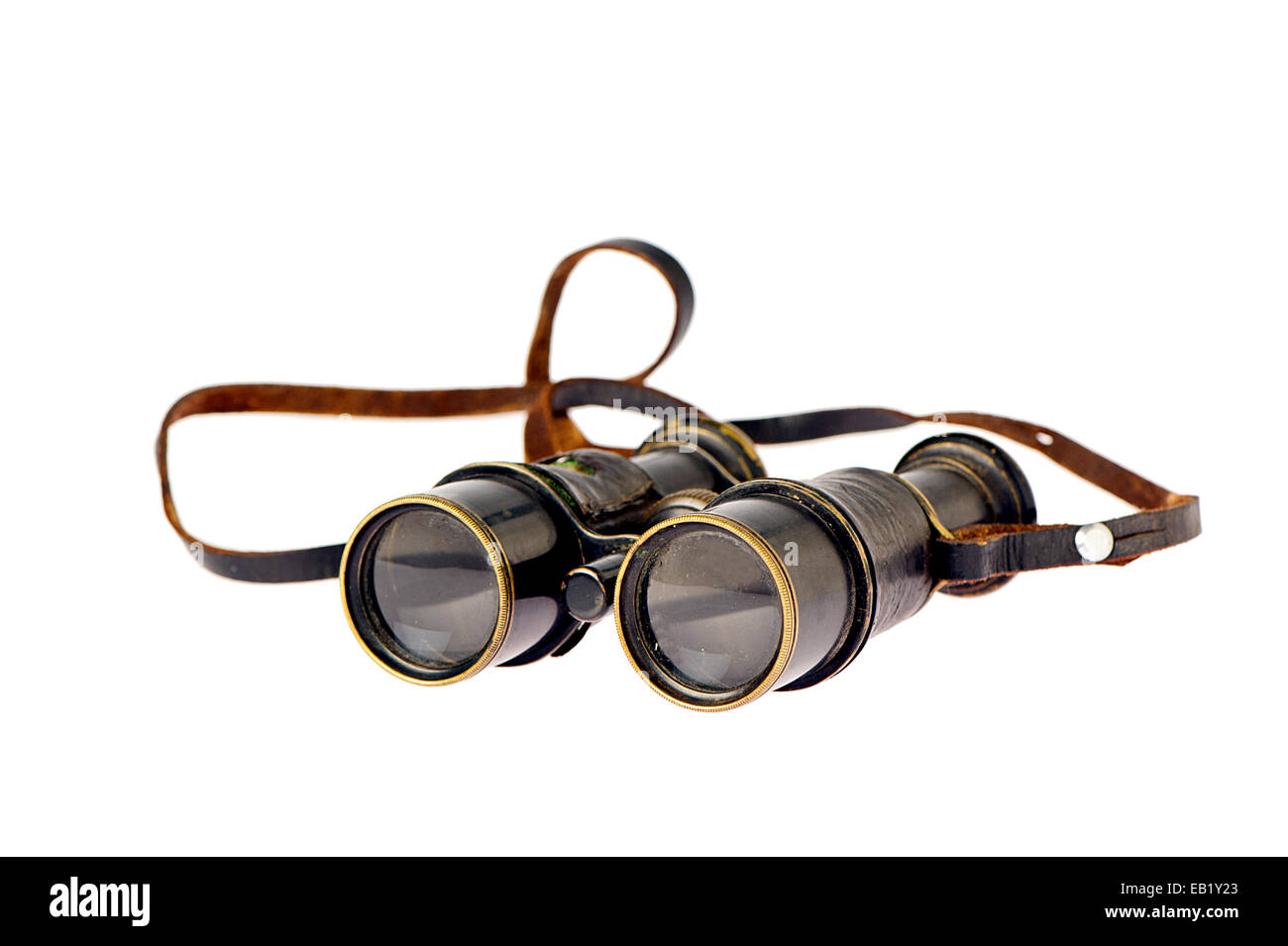 isolated vintage, retro field glasses at white background Stock Photo ...
