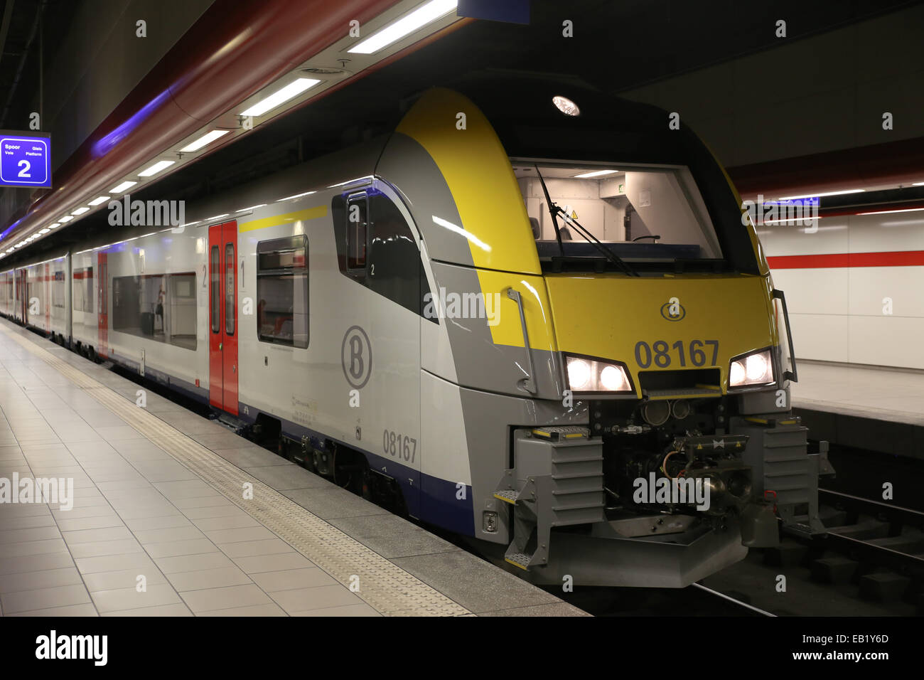 brussels airport train Stock Photo - Alamy