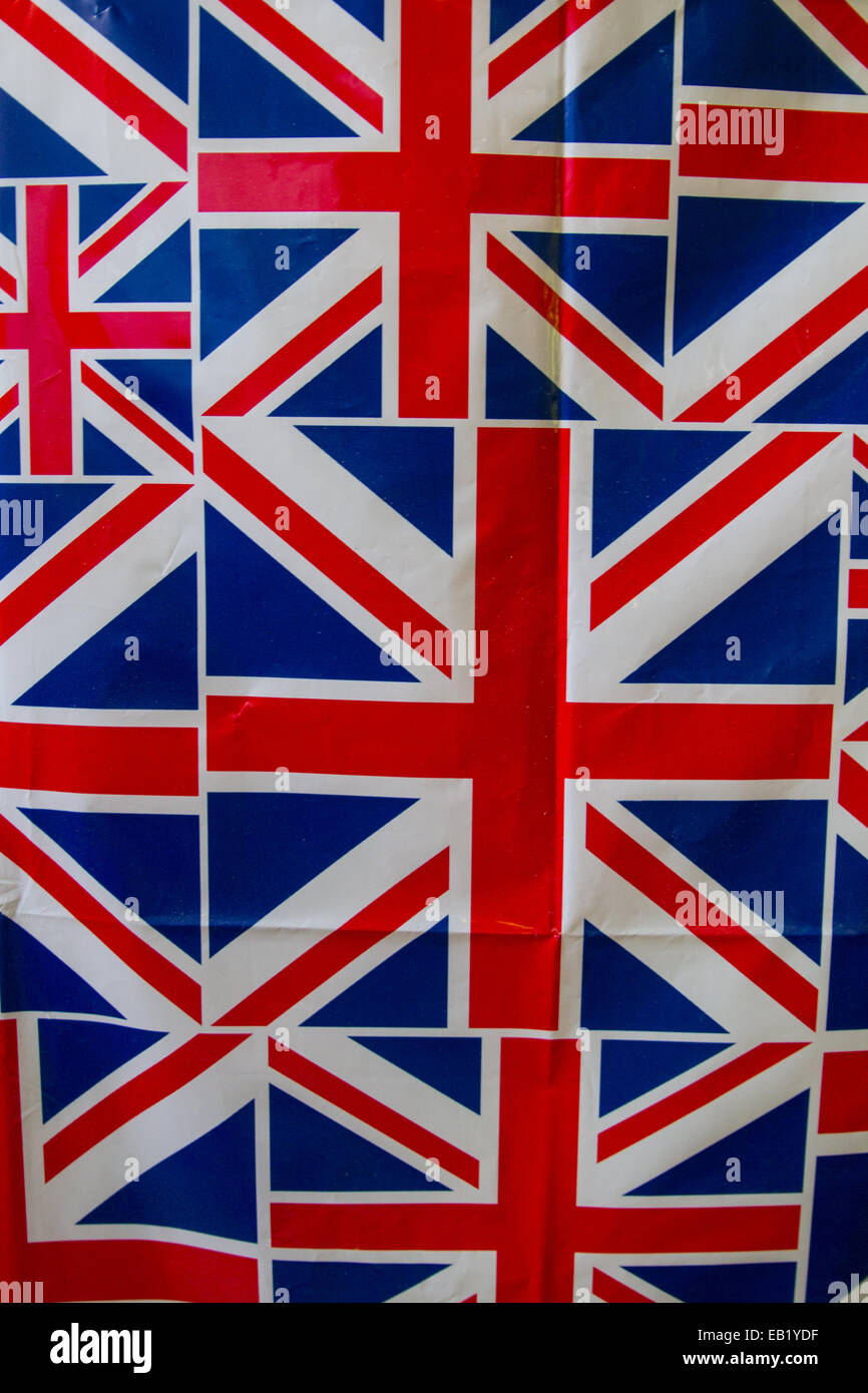 Union flag table cloth detail Stock Photo - Alamy
