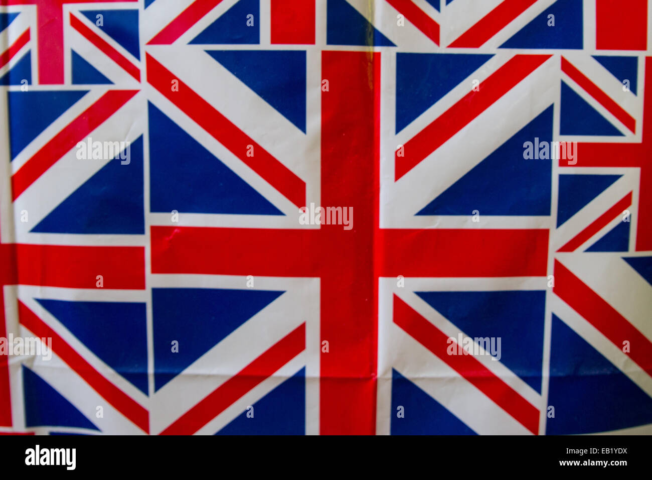 Union flag table cloth detail Stock Photo - Alamy