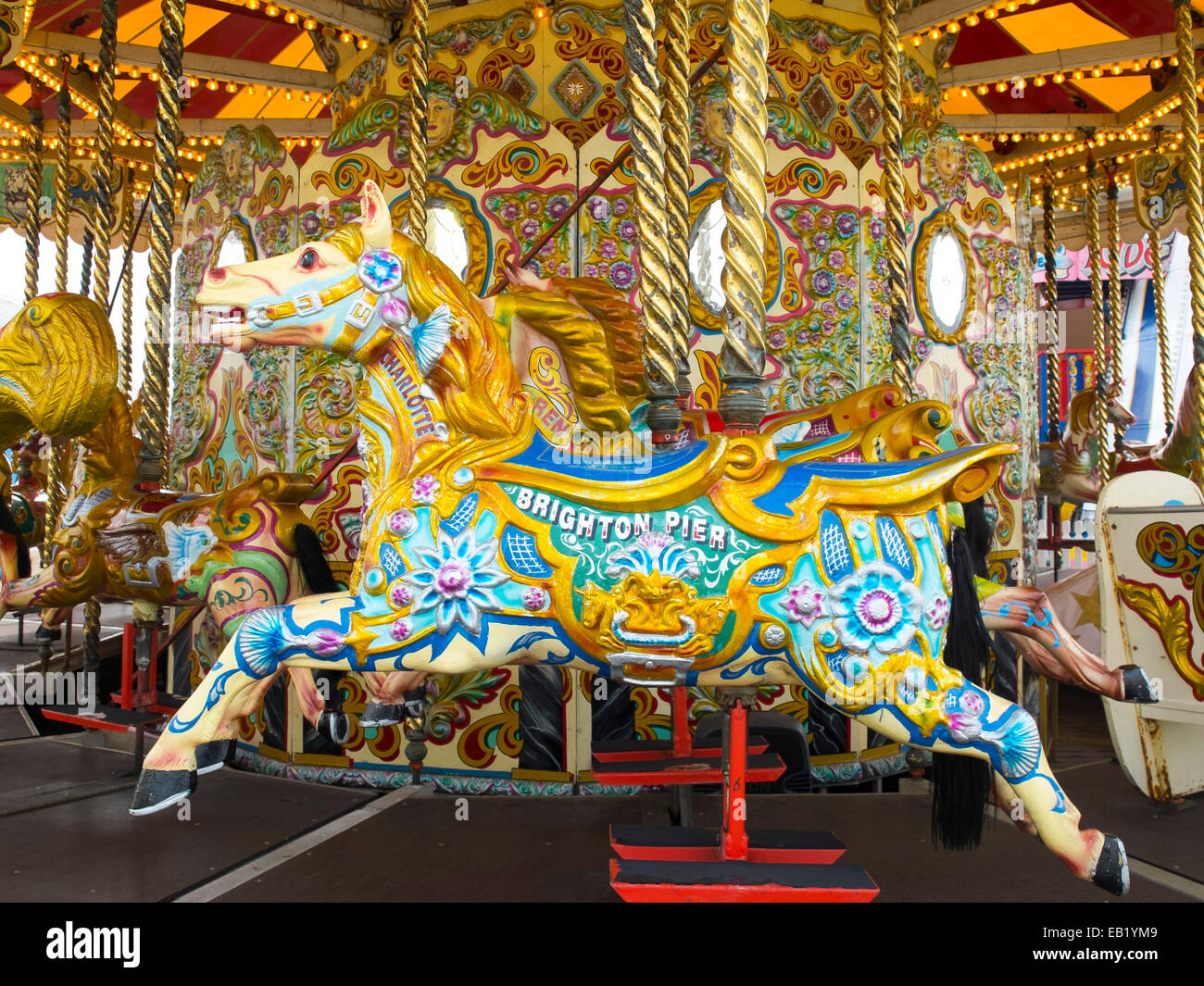 Fairground horse ride hi-res stock photography and images - Alamy