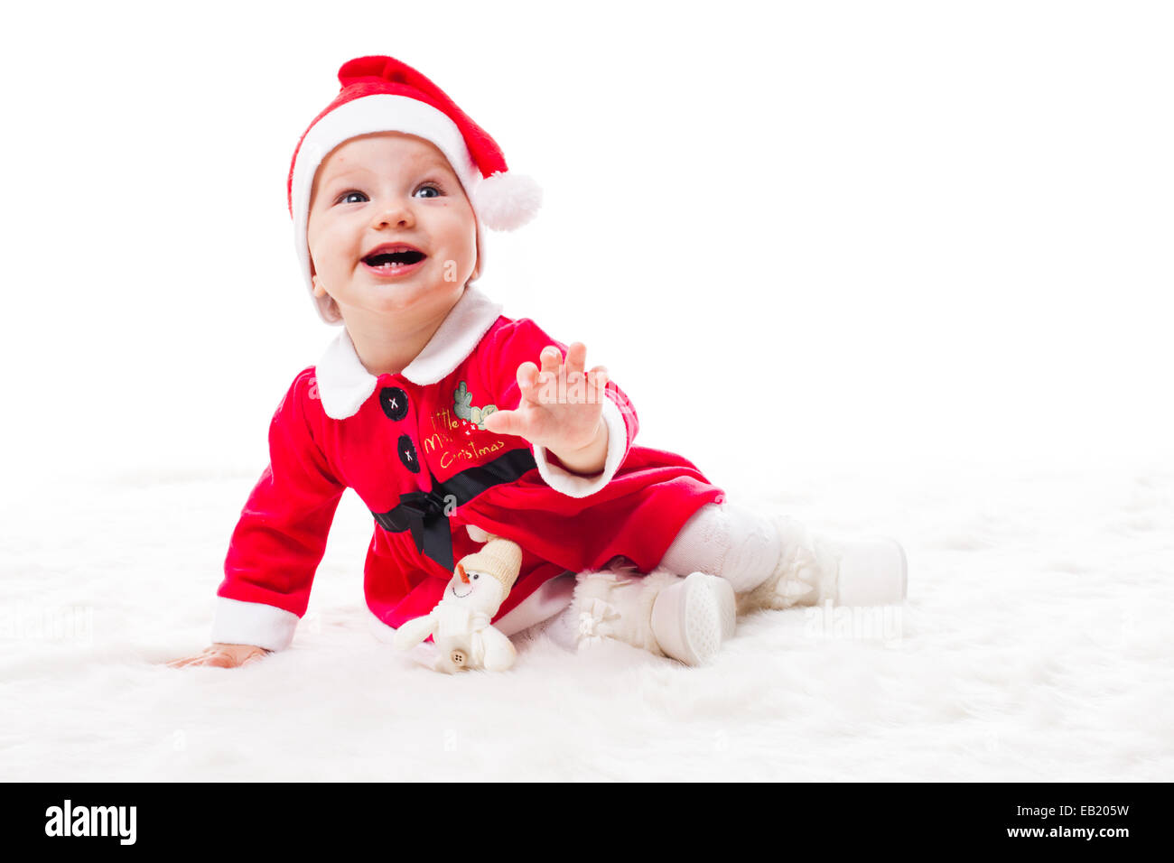 Santa baby girl Stock Photo - Alamy