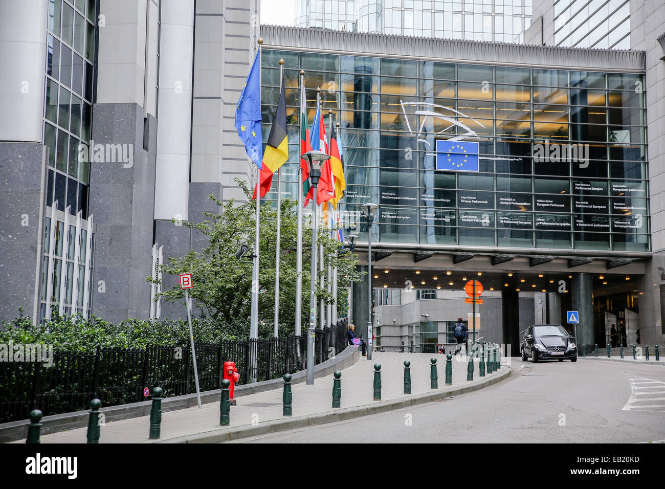 European Parliament Union office building Brussels Belgium headquarter ...