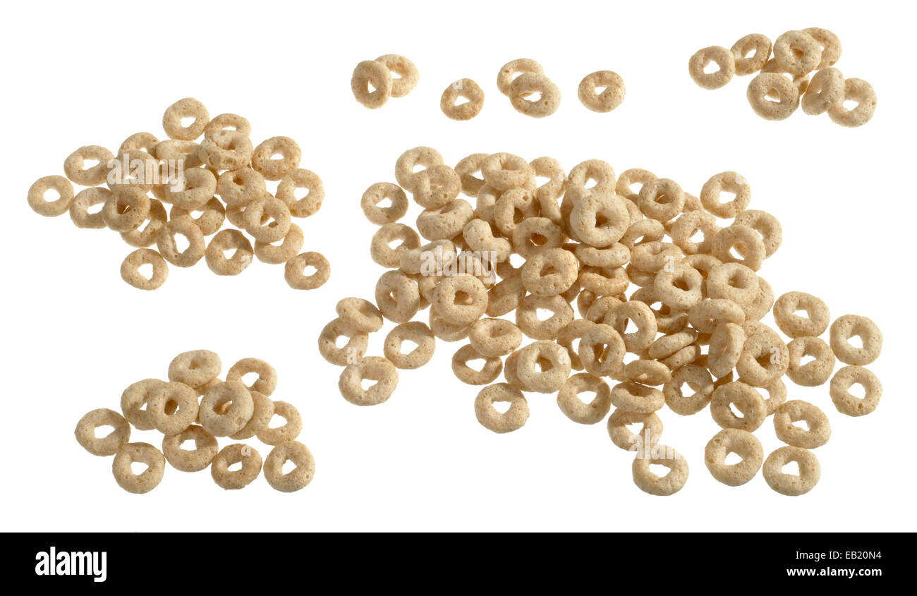 Cheerios Cereal Isolated On White High Resolution Stock Photography and ...
