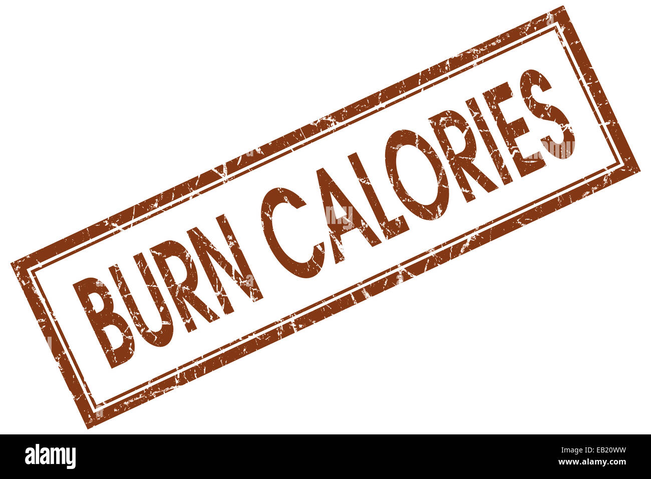 burn calories red square stamp isolated on white background Stock Photo ...