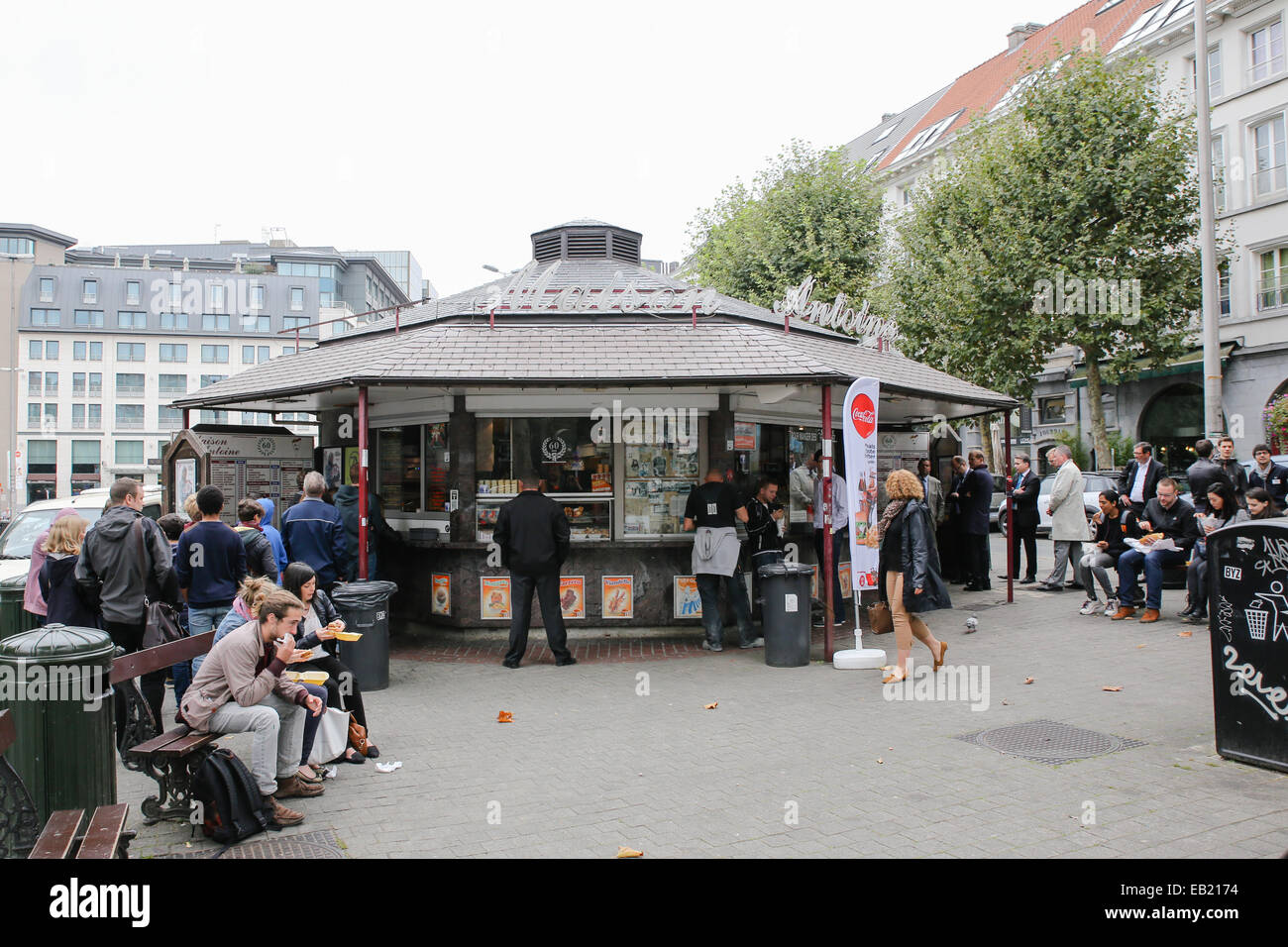 Maison Antoine brussels famous french fries Stock Photo - Alamy