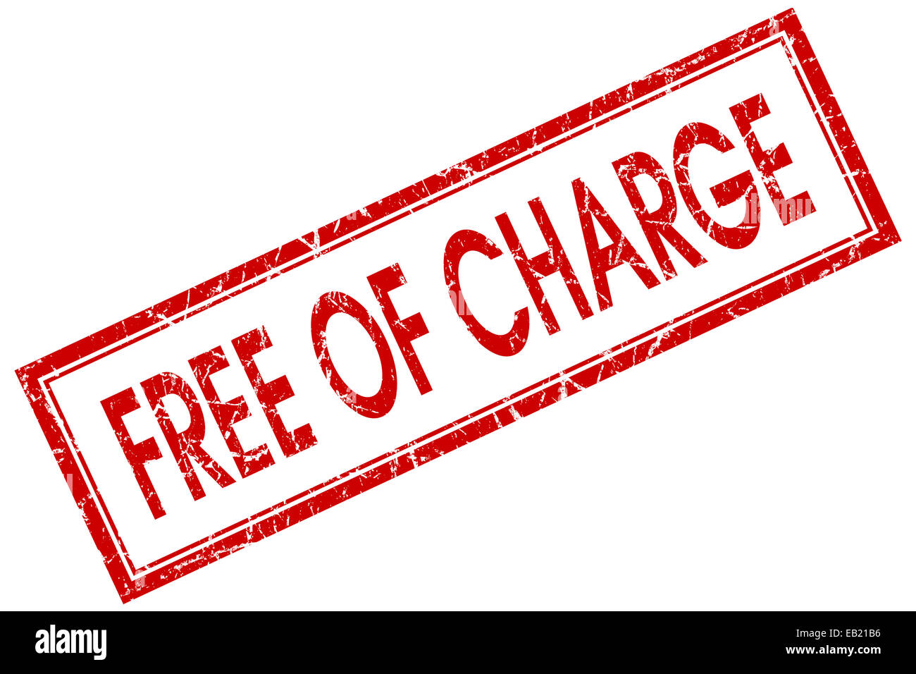 Free of charge red square grungy stamp isolated on white background ...