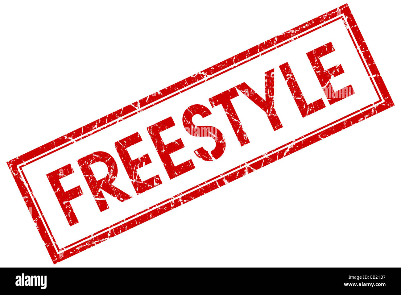 freestyle red square stamp isolated on white background Stock Photo - Alamy