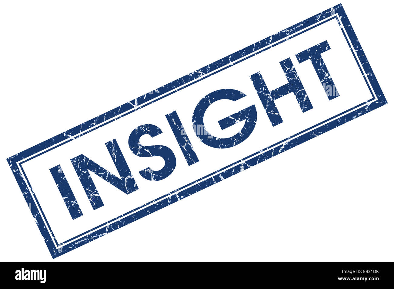 Insight blue square grungy stamp isolated on white background Stock ...