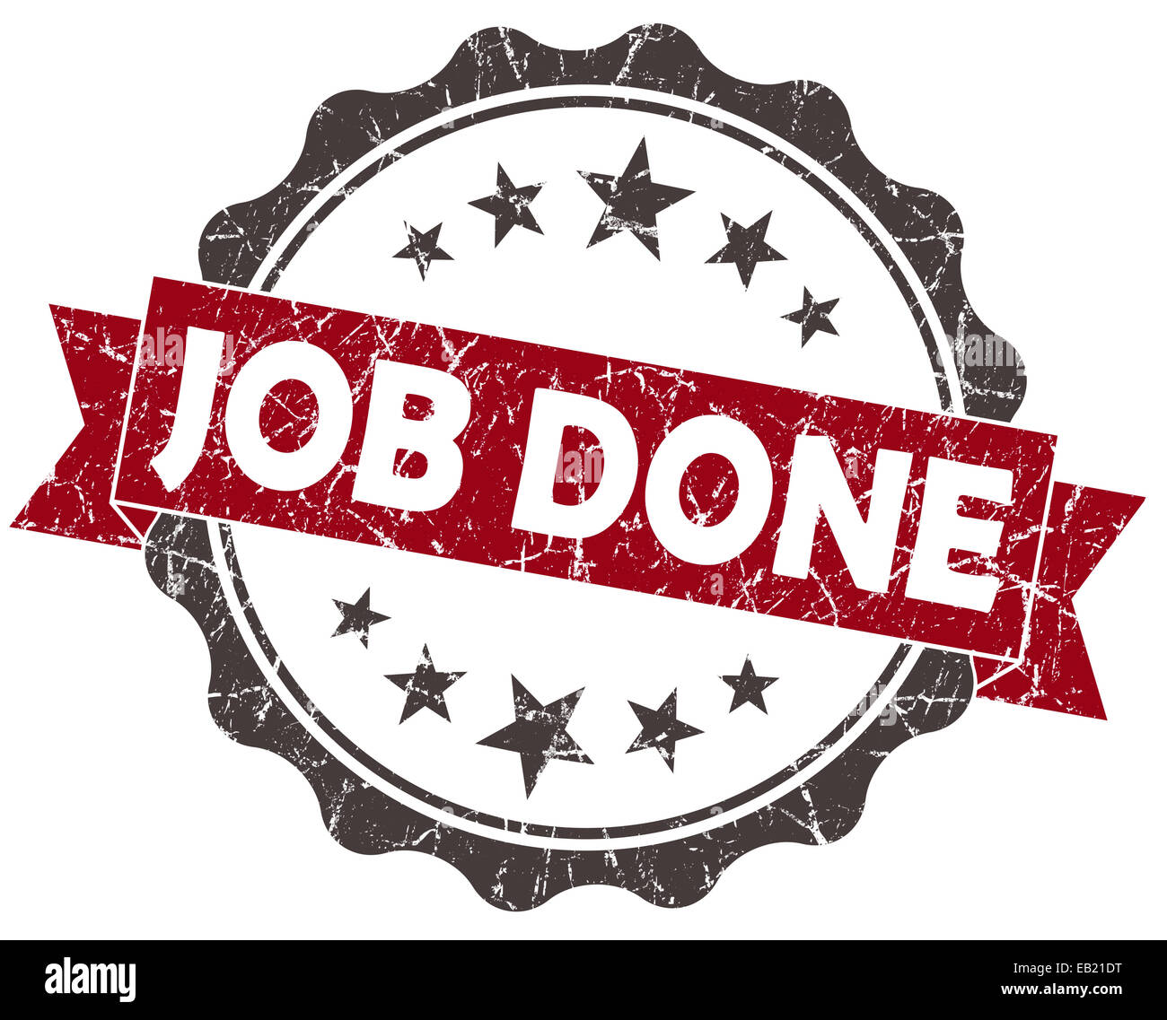 Job DONE red grunge vintage seal isolated on white Stock Photo - Alamy