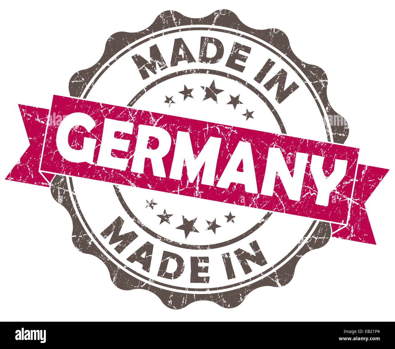 made in germany pink grunge seal isolated on white background Stock ...