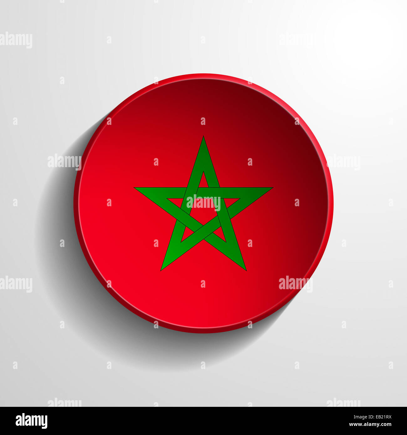 Morocco flag 3d circle hi-res stock photography and images - Alamy