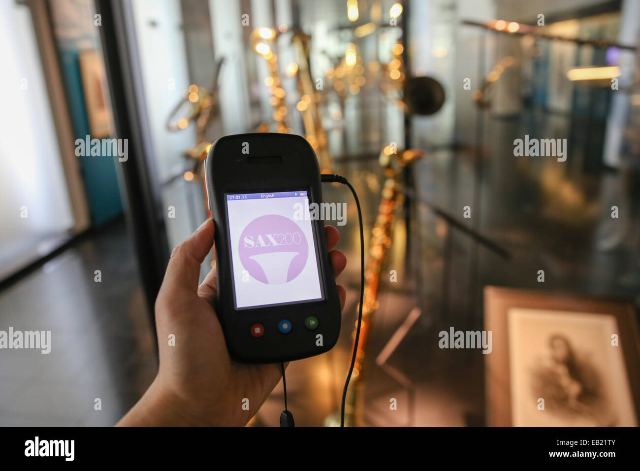 museum audio tour device europe Stock Photo - Alamy