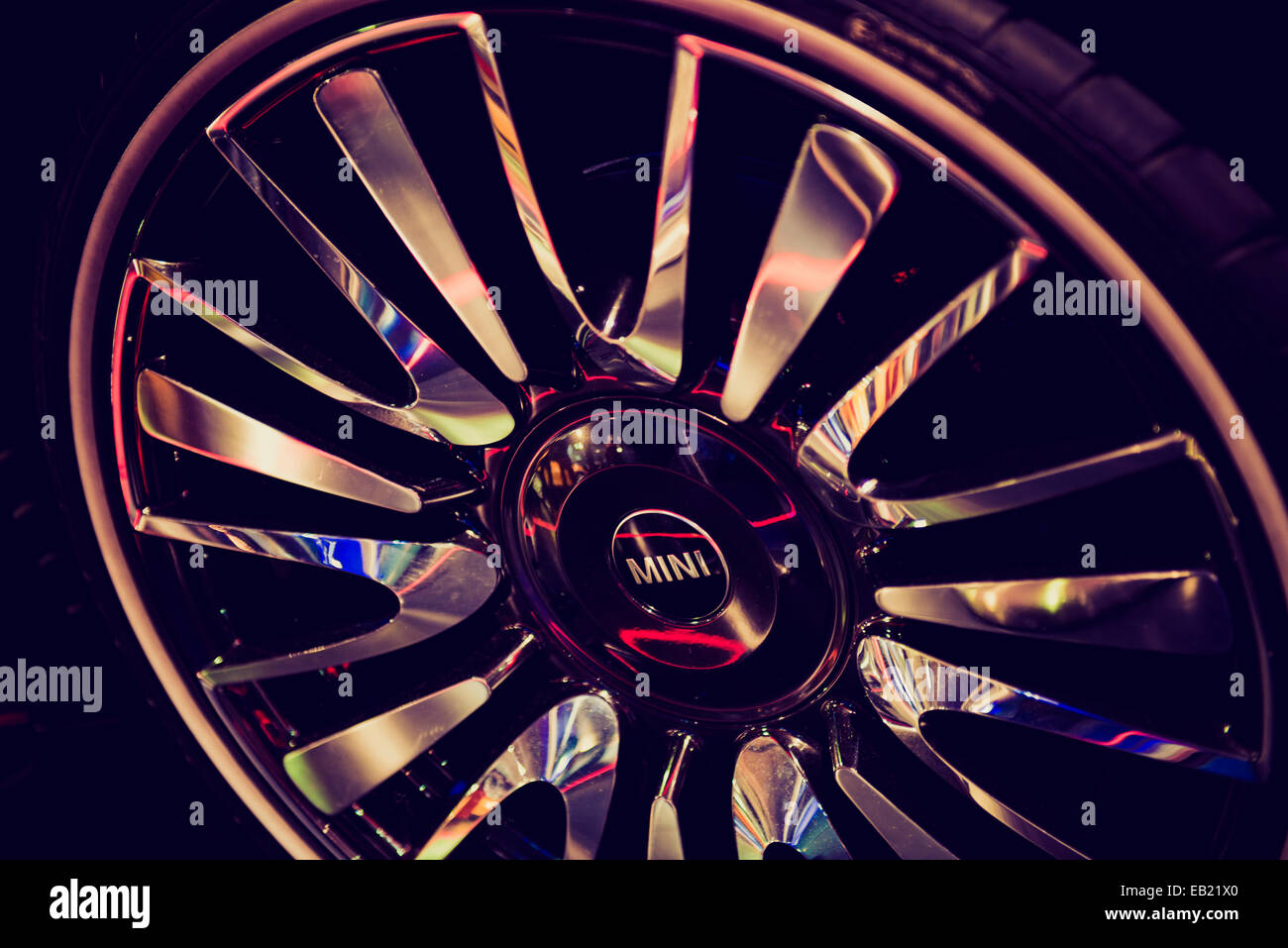 Mini Cooper Wheel Stock Photo - Alamy