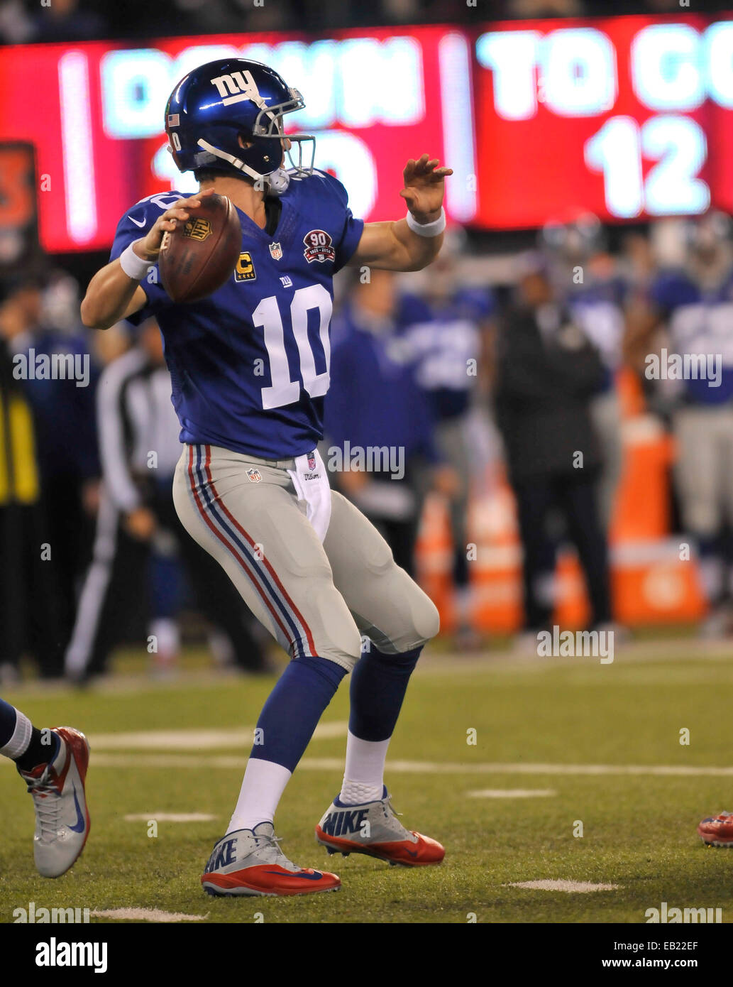 East Rutherford, New Jersey, USA. 23rd Nov, 2014. Giants' quarterback ...