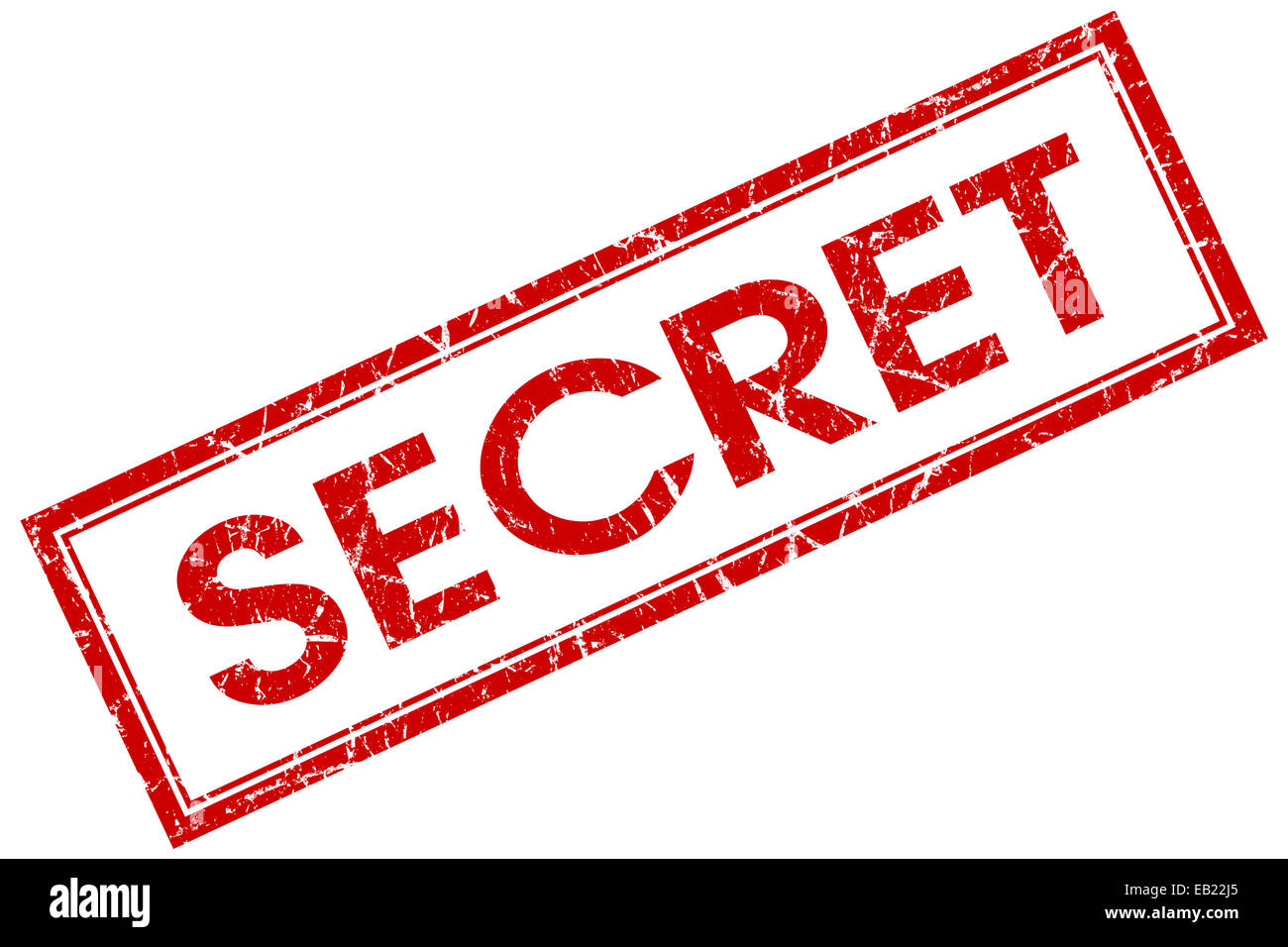 Secret red square grungy stamp isolated on white background Stock Photo ...