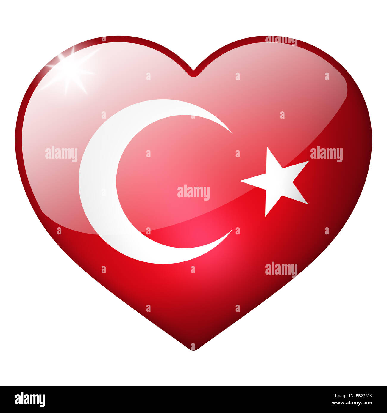 Love turkey symbol 3d heart hi-res stock photography and images - Alamy