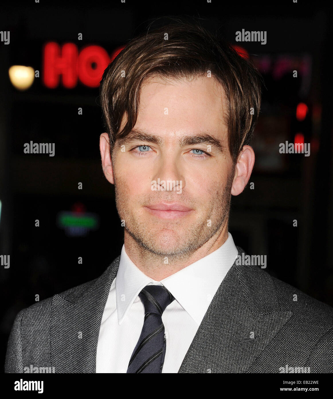 CHRIS PINE US film actor in November 2014. Photo Jeffrey Mayer Stock ...