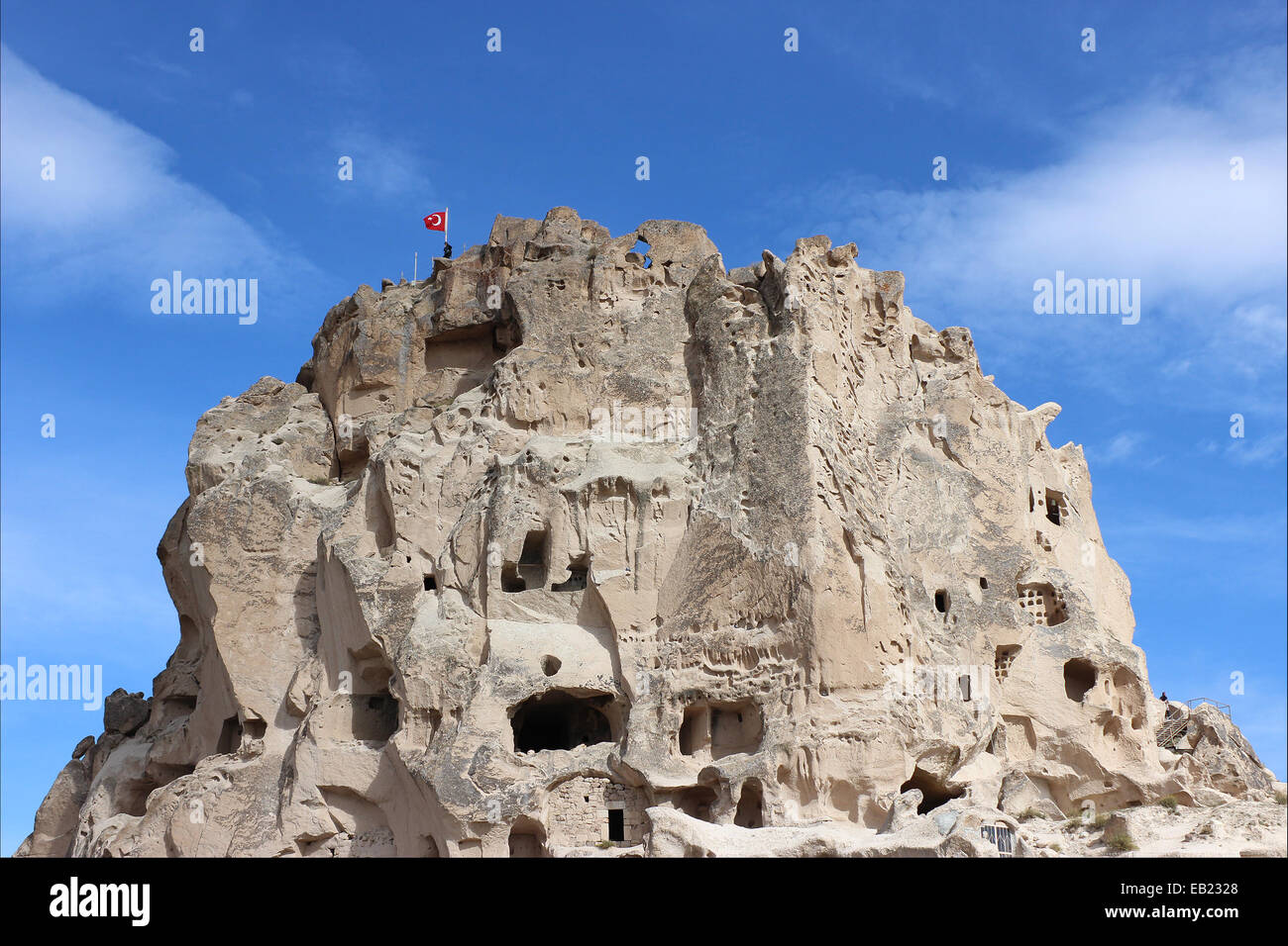Uchisar Castle in Cappadocia Stock Photo - Alamy