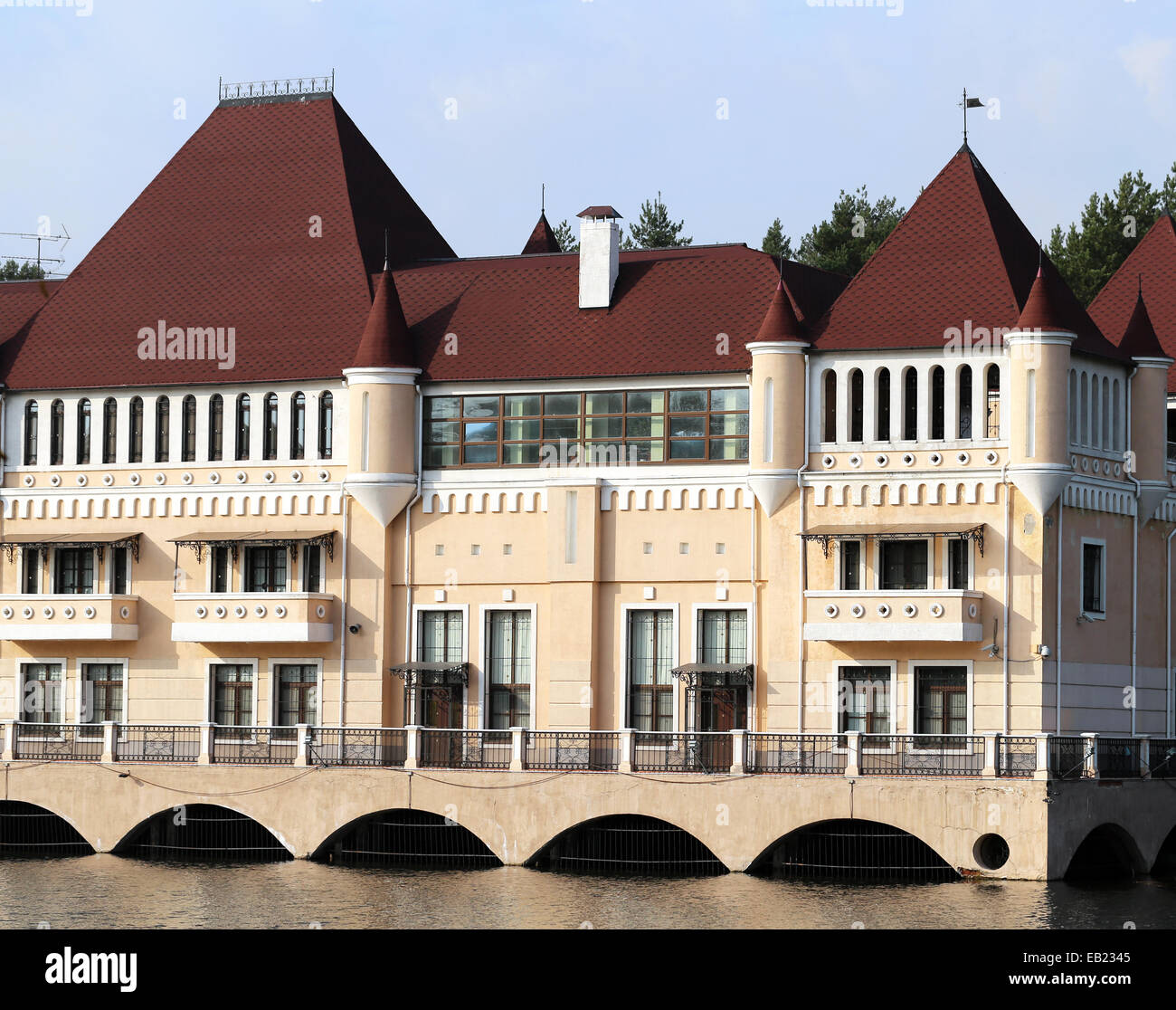 house near the water is photographed close up Stock Photo - Alamy