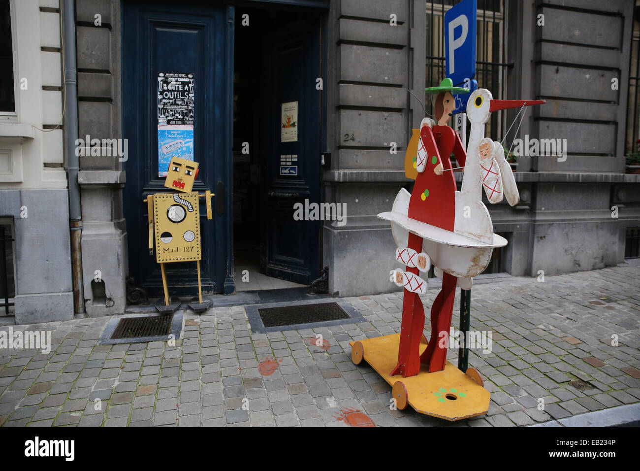 brussels toy museum entrance Stock Photo - Alamy