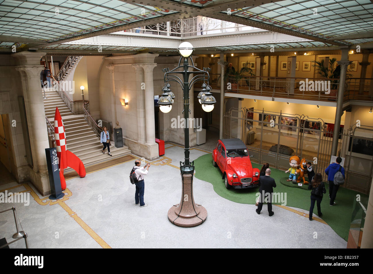 brussels comic strip museum interior Stock Photo - Alamy