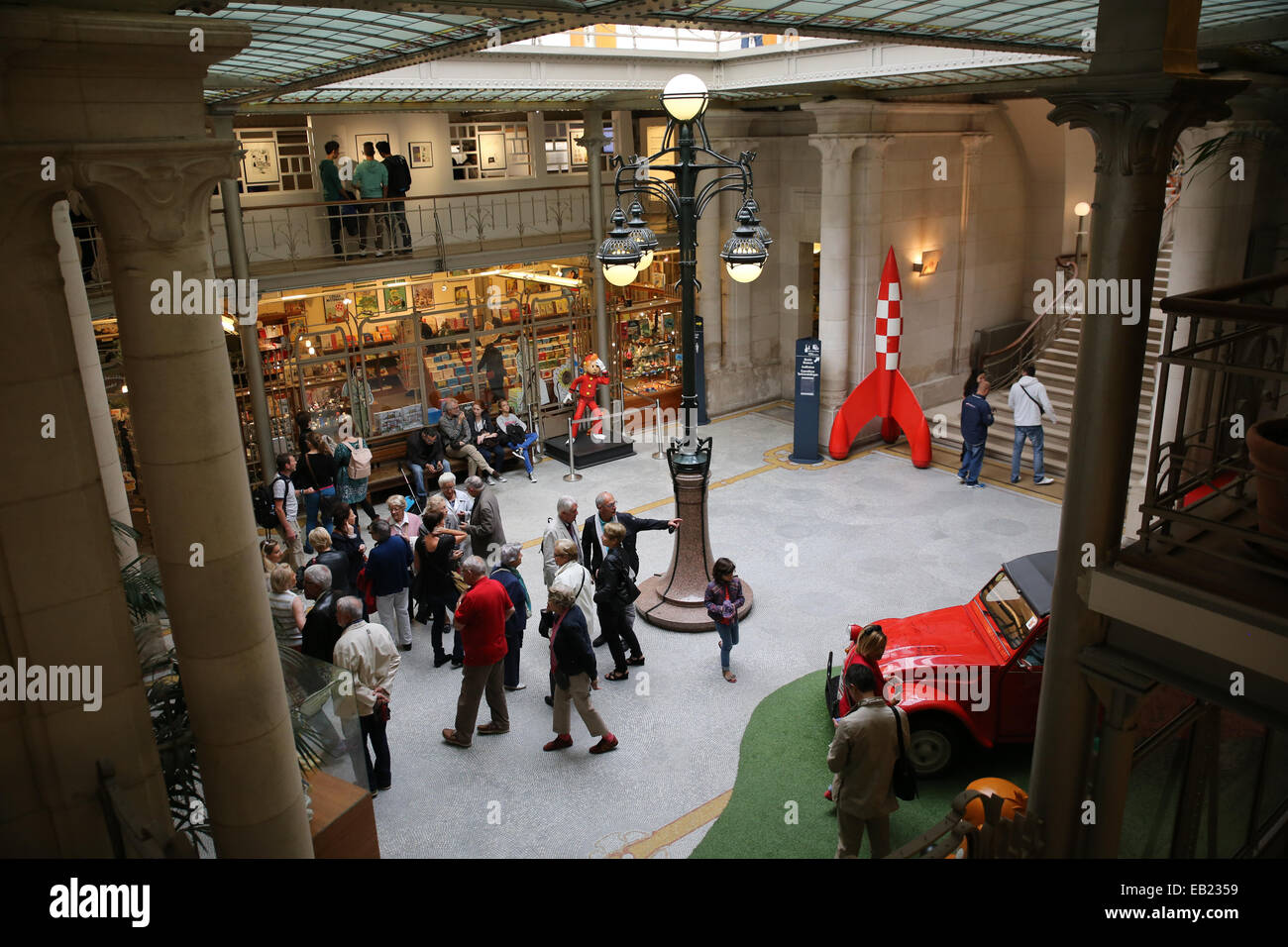 tourists brussels comic strip museum Stock Photo - Alamy