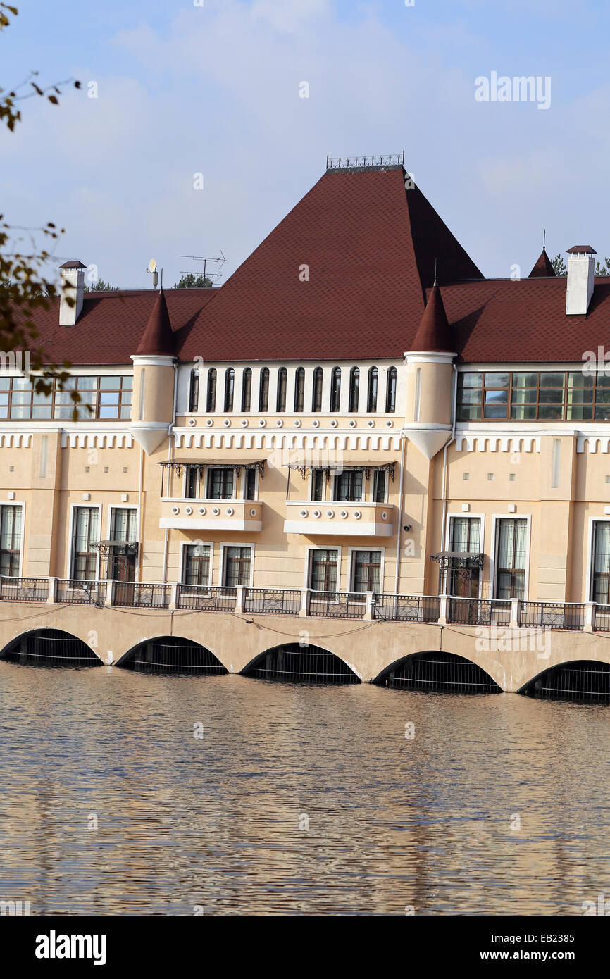 house near the water is photographed close up Stock Photo - Alamy