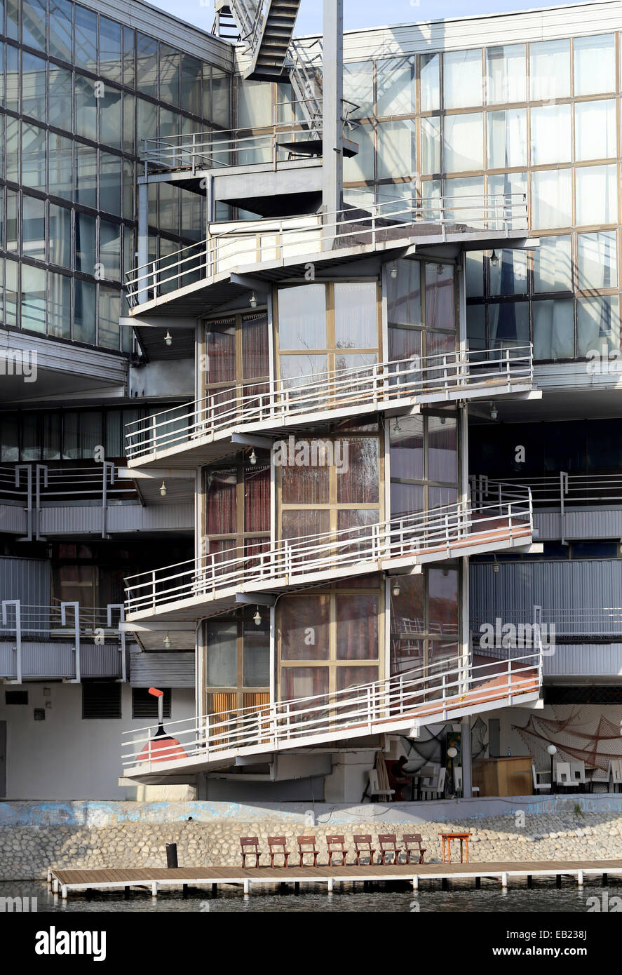 house near the water is photographed close up Stock Photo - Alamy
