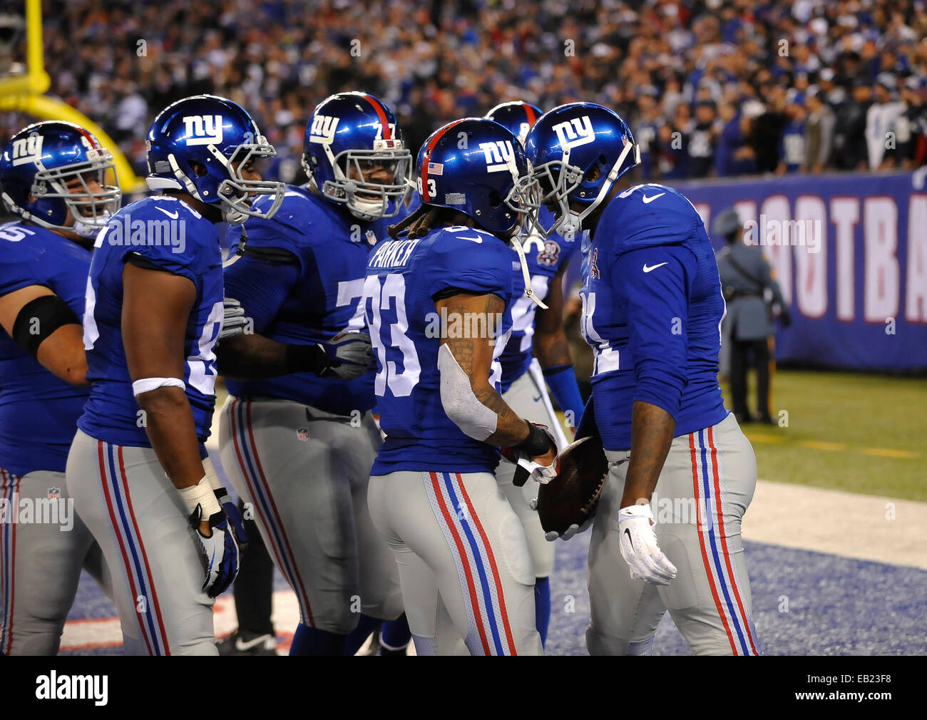 East Rutherford, New Jersey, USA. 24th Nov, 2014. Giants' tight end ...